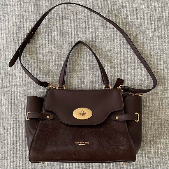 Coach | Bags | Coach Blake Flap Carryall Satchel Crossbody In Oxblood ...